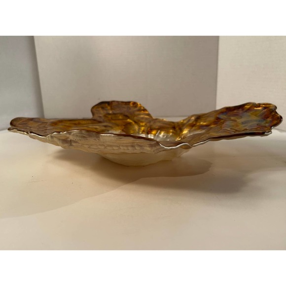Unknown | Accents | Iridescent Glass Oyster Shell Centerpiece Made In ...